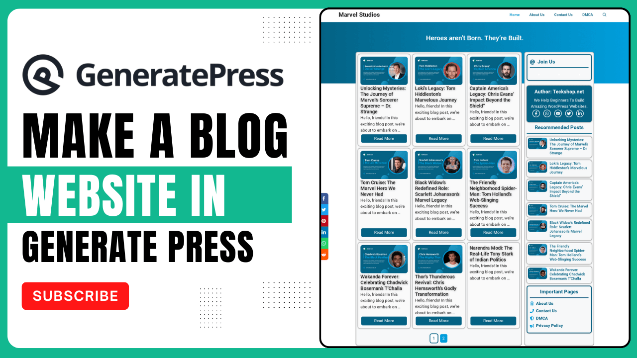 How to Create a Stunning Blog Website with GeneratePress Theme in WordPress – Digitally Shop